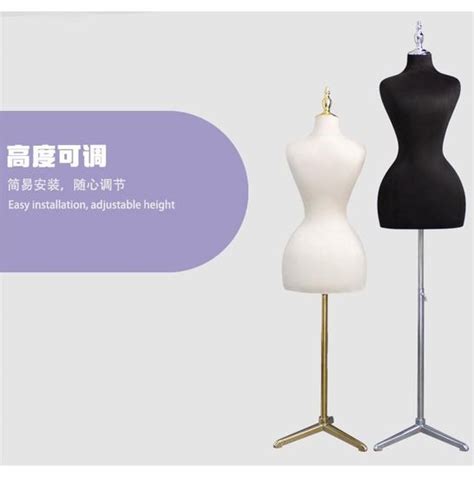 Women Big Hip Half Body Mannequin Female Big Boobs Dress Form Velvet