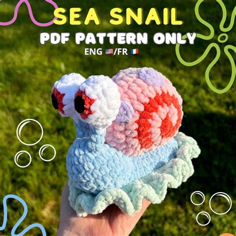 Crochet Spongebob Snail Etsy