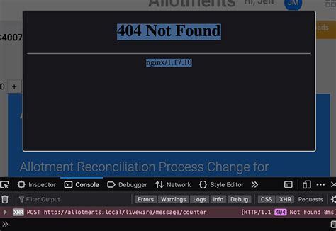 404 Error On Any Post Request Help Livewire Forum