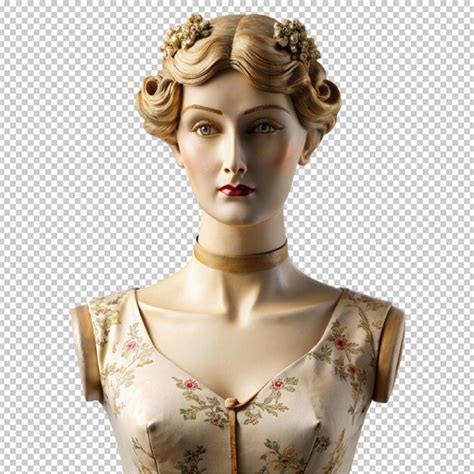 антикварный манекен изолированный на прозрачном фоне Премиум Ai сгенерированный Psd