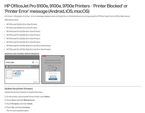 printer blocked or printer error message hp support community