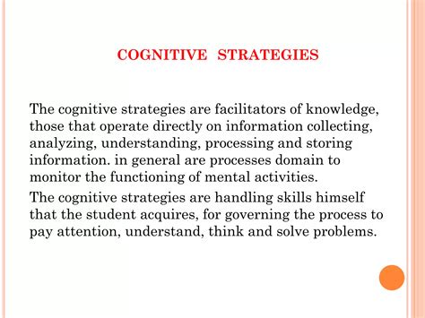 Cognitive And Metacognitive Strategies Pptx