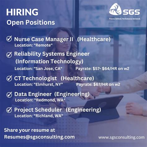 Sgs Consulting On Linkedin Usstaffing Hiring Jobseekers Applynow Healthcarejobs Itjobs…