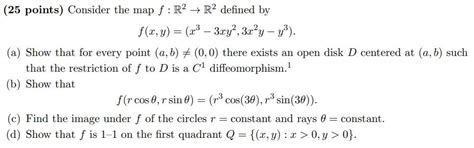 25 Points Consider The Map F R2R2 Defined By Chegg Com