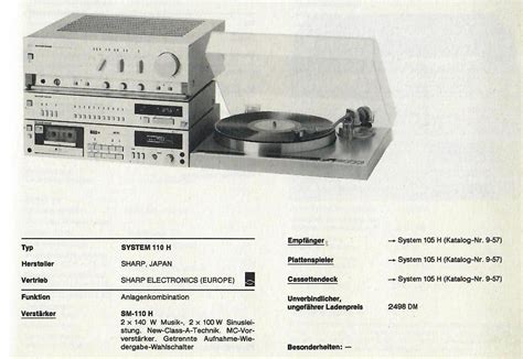Sharp System 110 H | Hifi-Wiki