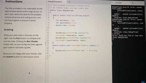 Solved Instructions Terminal The Files Provided In The