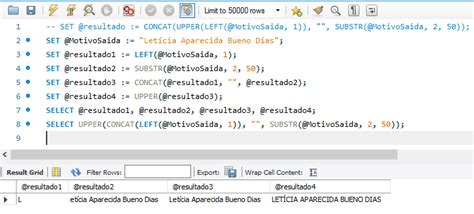Dúvida Sobre As Funções Concat Upper Lefttext E Substr Looker