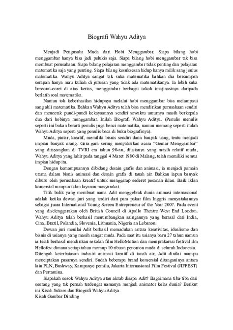 Doc Biografi Wahyu Aditya