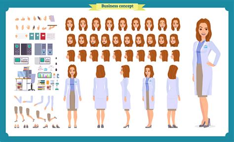 과학자 캐릭터 생성을 설정합니다 여자는 실험에서 과학 실험실에서 작동합니다 전체 길이 다른 보기 감정 과학자에 대한 스톡 벡터 아트 및 기타 이미지 Istock