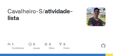 Github Cavalheiro Satividade Lista
