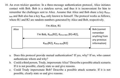 Solved 10 An Even Trickier Question In A Three Message
