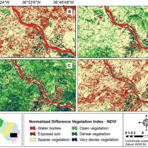 Spatio Temporal Distribution Of The Normalized Difference Vegetation Download Scientific