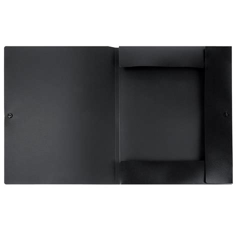 Папка на кнопке с 3 клапанами Erich Krause «classic А4 до 130 листов 400 мкм черная арт