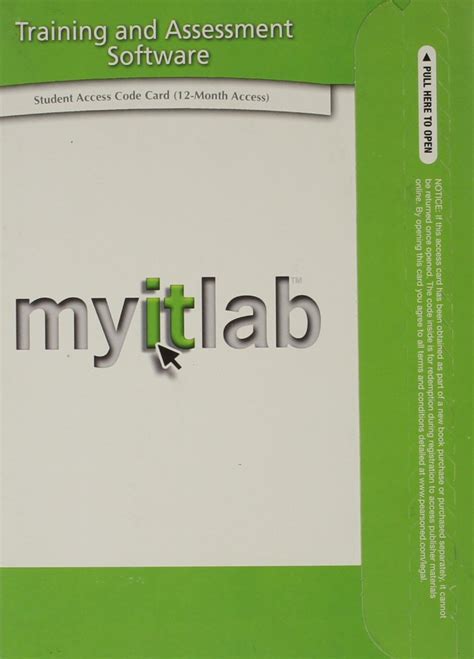 Training And Assessment Software Myitlab Access Card 9780135093832 Computer Science Books