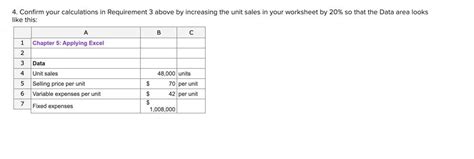 solved chapter 5 applying excel data unit sales selling
