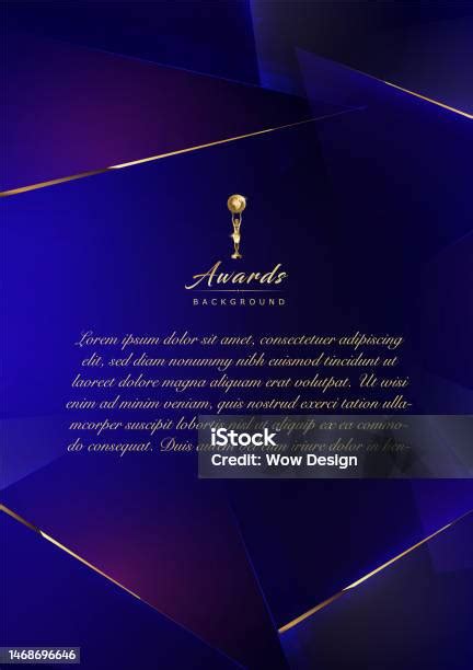 블루 퍼플 골든 에지 초대장 럭셔리 로얄 어워드 그래픽 배경 A4 크기 우아한 광택 현대 추상 템플릿입니다 프리미엄 기업 레터