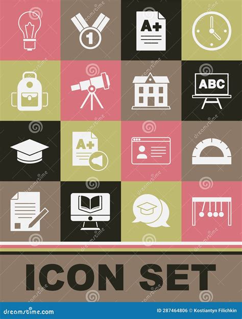 Set Pendulum Protractor Grid Chalkboard Exam Sheet With A Plus Grade