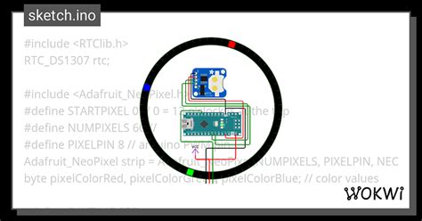 60 led ws2812 clock using standalone atmega328p microcontrollers