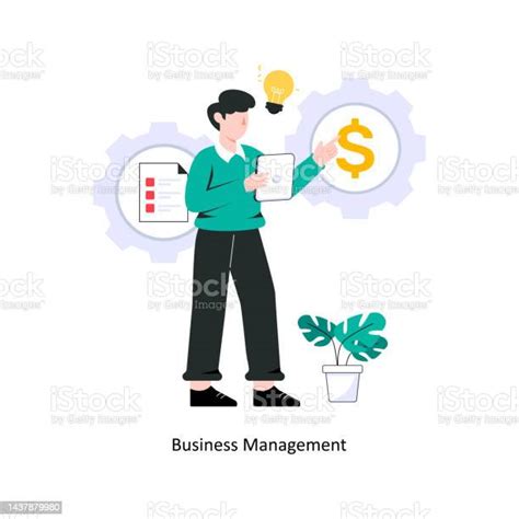 비즈니스 관리 플랫 스타일 디자인 벡터 일러스트 레이 션입니다 스톡 일러스트레이션 개념에 대한 스톡 벡터 아트 및 기타 이미지 개념 금융 기업 비즈니스 Istock