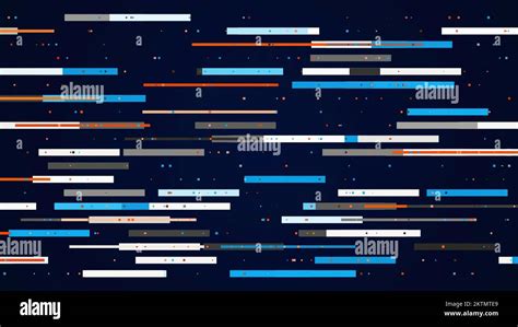 Horizontal Parallel Graphic Lines Moving From Side To Side On A Dark