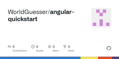GitHub WorldGuesser Angular Quickstart