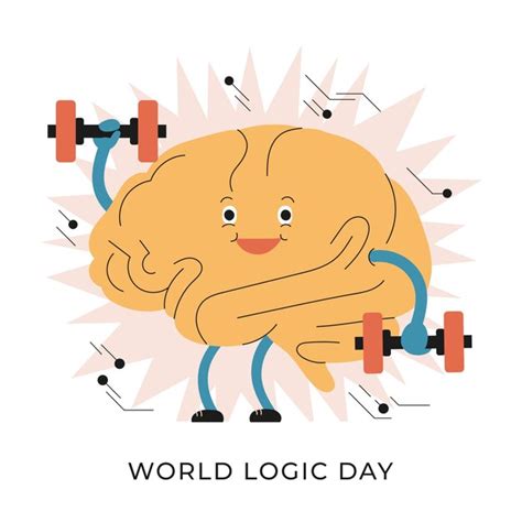 Free Vector Flat World Logic Day Illustration