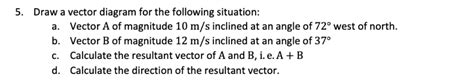 Solved A Draw A Vector Diagram For The Following Chegg
