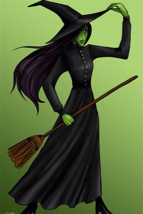 Elphaba And Her Broomstick Wicked Wicked Witch Of The West Wicked