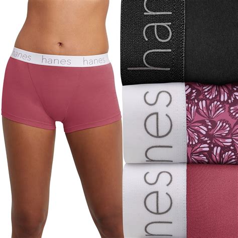 Womens Hanes® Originals Ultimate® 3 Pack Cotton Stretch Boxer Brief