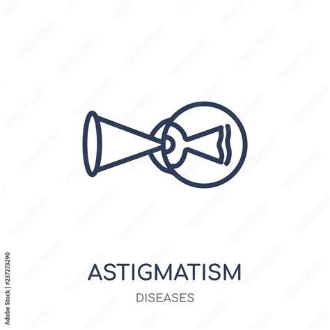 Astigmatism Icon Astigmatism Linear Symbol Design From Diseases Collection Stock Vector