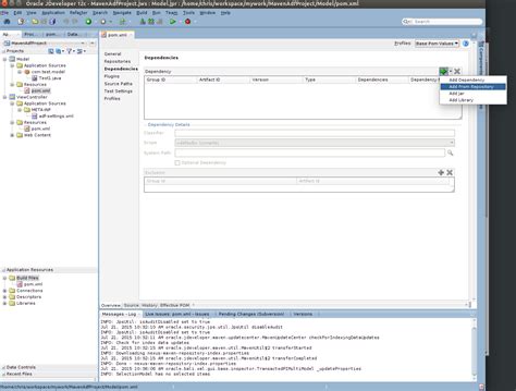 Maven Adf Jdeveloper Add Dependency From Repository