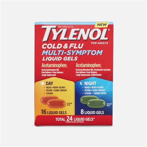 Fsa Eligible Tylenol Cold And Flu Multi Symptom Day And Night Liquid Gels 24 Ct Fsa Store