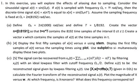 In This Exercise You Will Explore The Effects Of