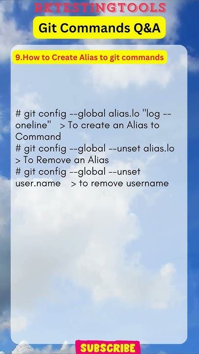 9 how to create alias to git commands youtube
