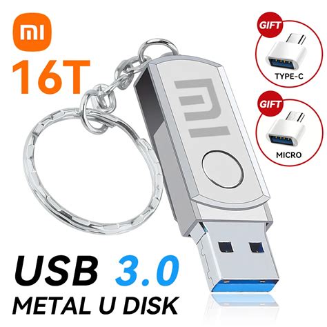 샤오미 금속 Usb 30 플래시 드라이브 고속 펜드라이브 휴대용 Ssd 메모리 Usb 플래시 디스크 Type C 어댑터 1tb 16tb 2tb
