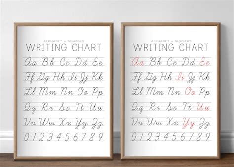 Alphabet In Cursive Printable Chart