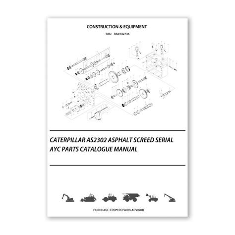 Caterpillar As2302 Asphalt Screed Serial Ayc Parts Catalogue Manual