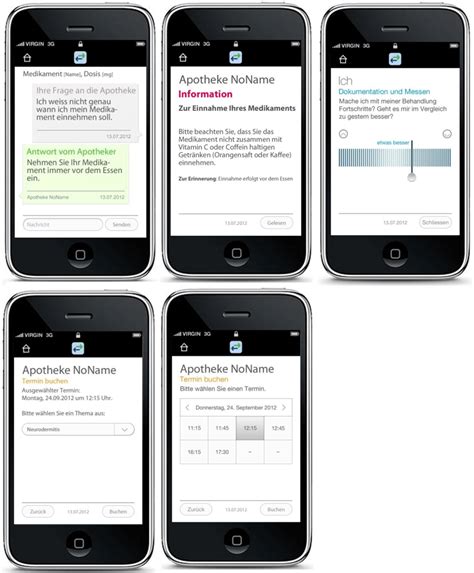 8 Selection Of Second Version Mock Up Screens Patient S User Interfaces Download Scientific