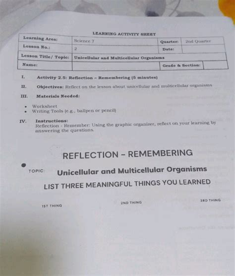 LEARWING ACTIVITY SHEET I Activity 25 StudyX