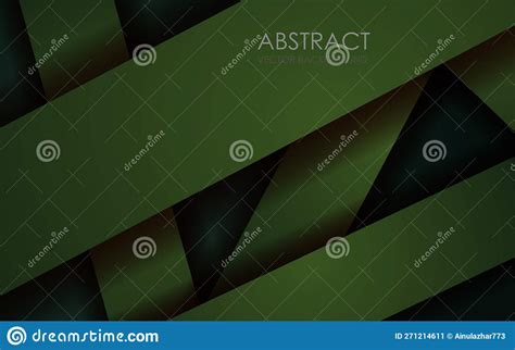 Abstract Dark Green Overlap Layers With Triangle Shapes Background Stock Vector Illustration