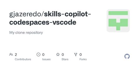 Github Gjazeredoskills Copilot Codespaces Vscode My Clone Repository