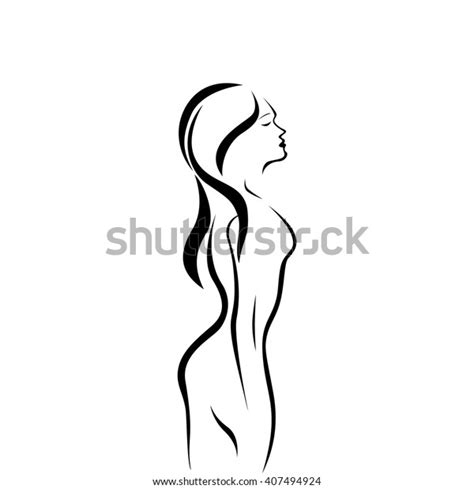 Woman Symbol Stylized Vector Sketch Woman 스톡 벡터로열티 프리 407494924