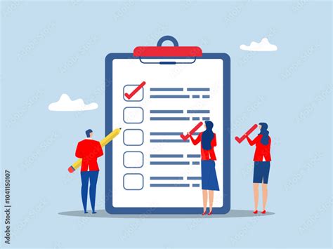 Business People Holding Pencil Complete Task Checkboxproject Status Report Plan To Finish Work