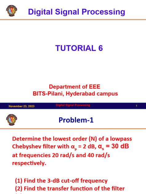 Tutorial 6 Analog Filters Download Free Pdf Filter Signal Processing Electricity