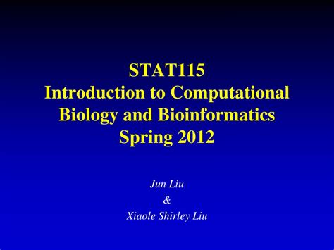 Ppt Stat Introduction To Computational Biology And Bioinformatics Spring Powerpoint
