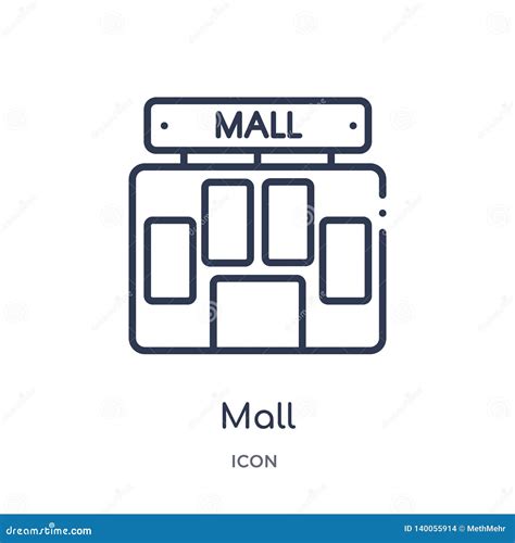 Linear Mall Icon From Entertainment And Arcade Outline Collection Thin Line Mall Vector