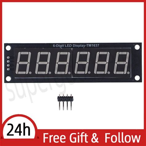 Supergoodsales 6 Digit 7 Segment Display Module TM1637 Digital Tube 5V 2 Pin Shopee Philippines