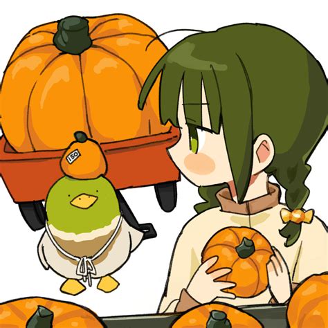 Safebooru 1girl Bird Blush Braid Collared Shirt Food Fuu Ozu Oz