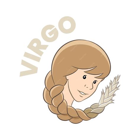 Premium Vector Colorful Cartoon Of Virgo Zodiac Sign