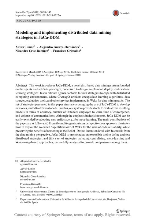 Modeling And Implementing Distributed Data Mining Strategies In Jaca